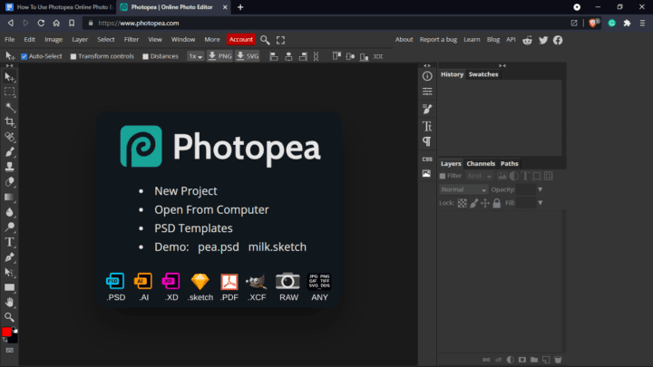 PhotoPea Online Photo Editor Review